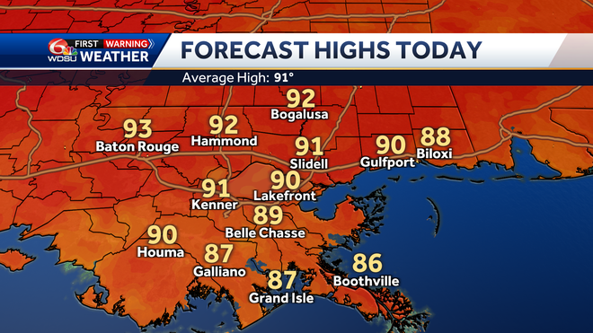 Increasing temperatures and heat with rain chances