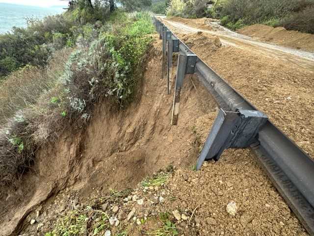 Multiple slides hit highway 1 in the Big Sur area on Tuesday