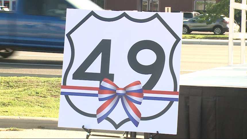 Highway 49 construction officially complete