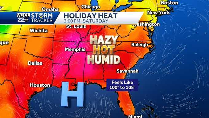 Savannah: Hazy, hot, and humid this week
