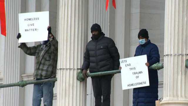 Homeless advocates take list of demands to Baltimore City Hall