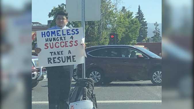 ‘Take a resume’: Homeless man gets hundreds of job offers after photo ...