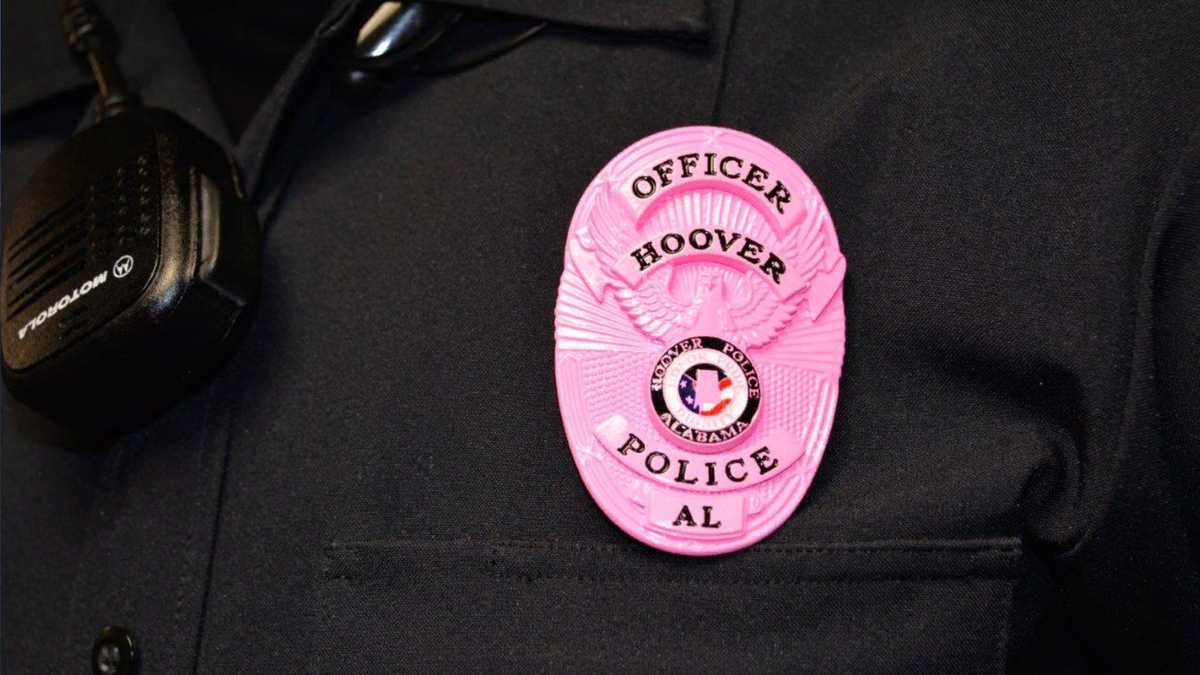 Hoover, Odenville police wear pink badges for Breast Cancer Awareness month
