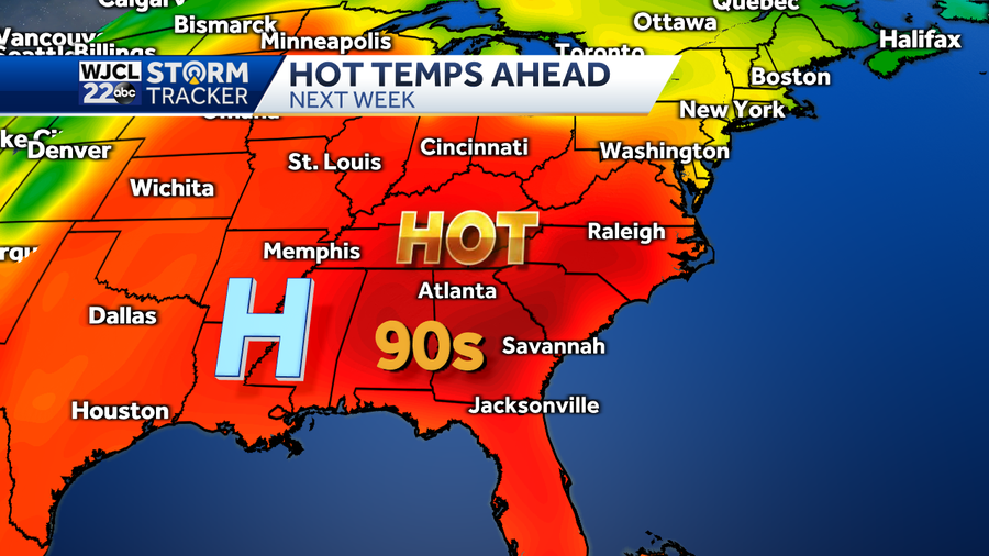 Hottest temperatures so far in 2021 arrive next week