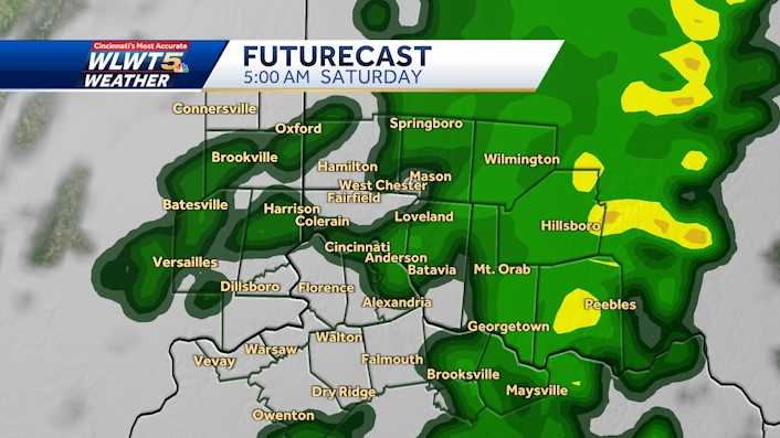 HOUR BY HOUR: When rain moves through Cincinnati Friday into Saturday
