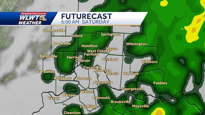 HOUR BY HOUR: When rain moves through Cincinnati Friday into Saturday