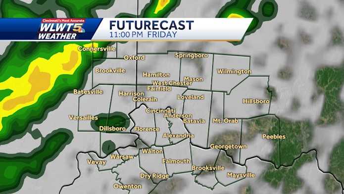 HOUR BY HOUR: When rain moves through Cincinnati Friday into Saturday