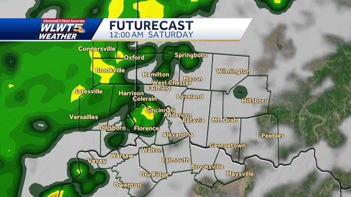 HOUR BY HOUR: When rain moves through Cincinnati Friday into Saturday