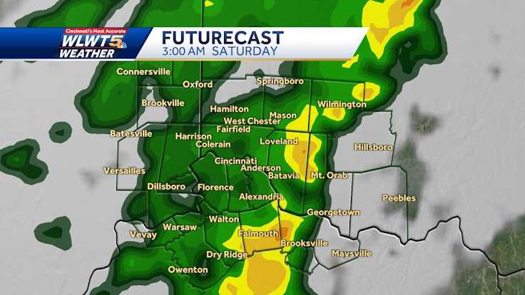 HOUR BY HOUR: When rain moves through Cincinnati Friday into Saturday