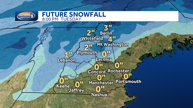 Two wintry storms will impact New Hampshire this week
