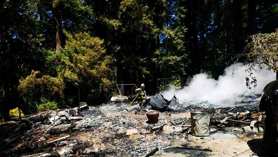 Firefighter injured by Bonny Doon arson fire