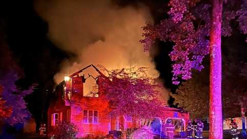Crews save resident from second-floor house fire in Bennington, Vermont