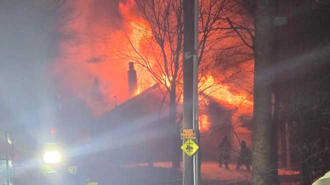 Durham, Maine, home destroyed by fire