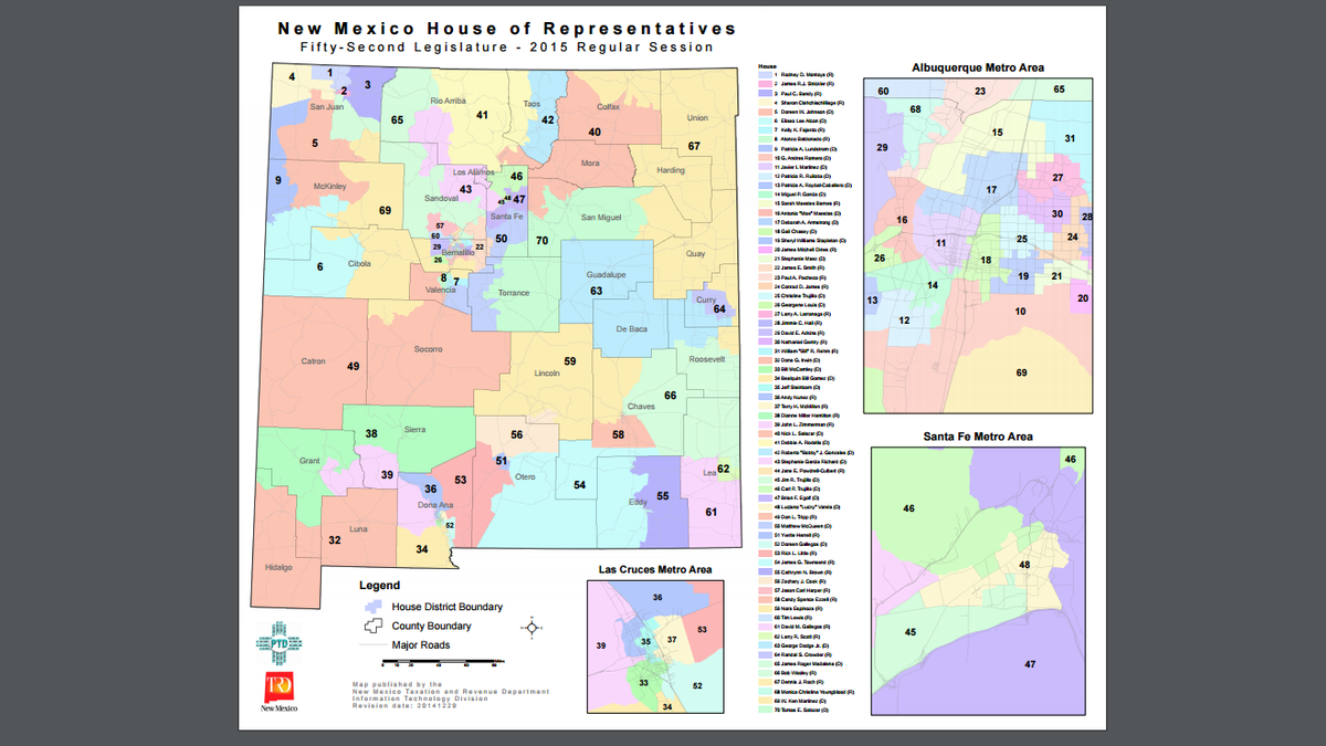 New Mexico House Races by District