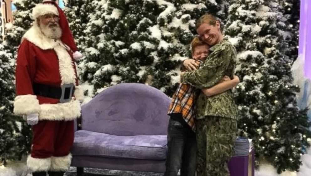 Santa's magic helps reunite Navy mom, son