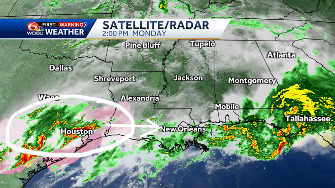 New Orleans could see flash flooding Monday night