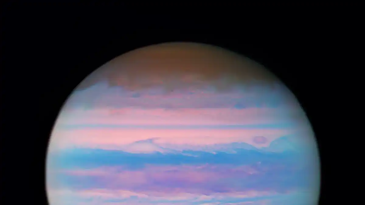 NASA shares photo of Jupiter in stunning ultraviolet light