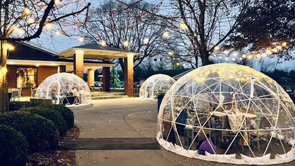 Huber's, a popular orchard and winery in southern Indiana, now has igloos