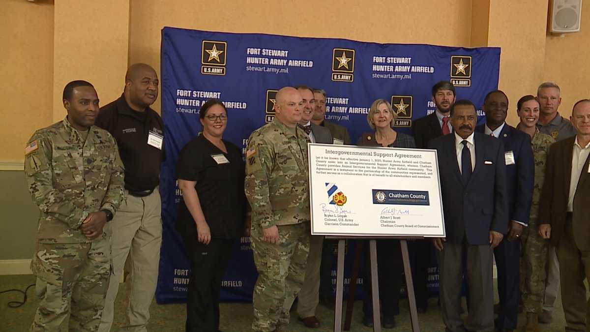 Chatham County and Hunter Army Airfield sign historic agreement