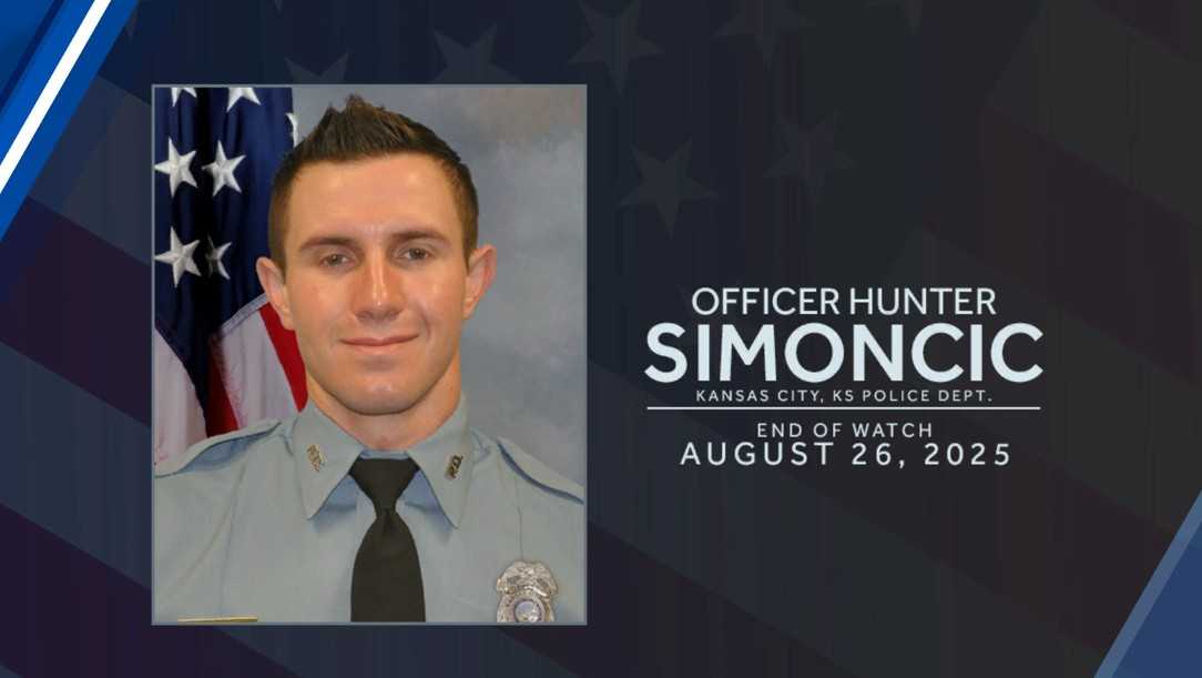 Funeral for Kansas City, Kansas, police officer Hunter Simoncic