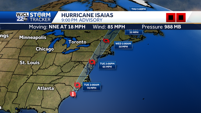 Isaias bypasses coastal Georgia and the Lowcountry, set to slam parts ...