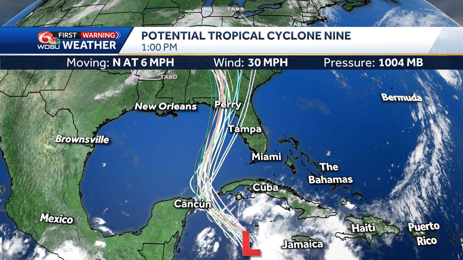 New Orleans weather forecast where will Hurricane Helene landfall