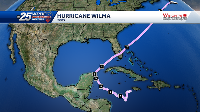 Wilma Tracking Map NASA SVS | Hurricane Wilma MODIS Progression