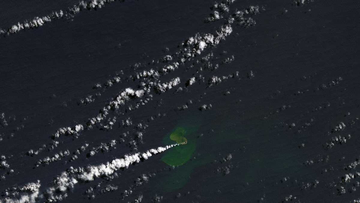'Baby' island appears in Pacific Ocean after underwater volcano erupts
