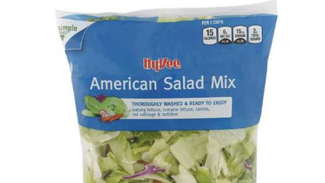 Hy-Vee recalls another 12 bagged salads because of potential contamination