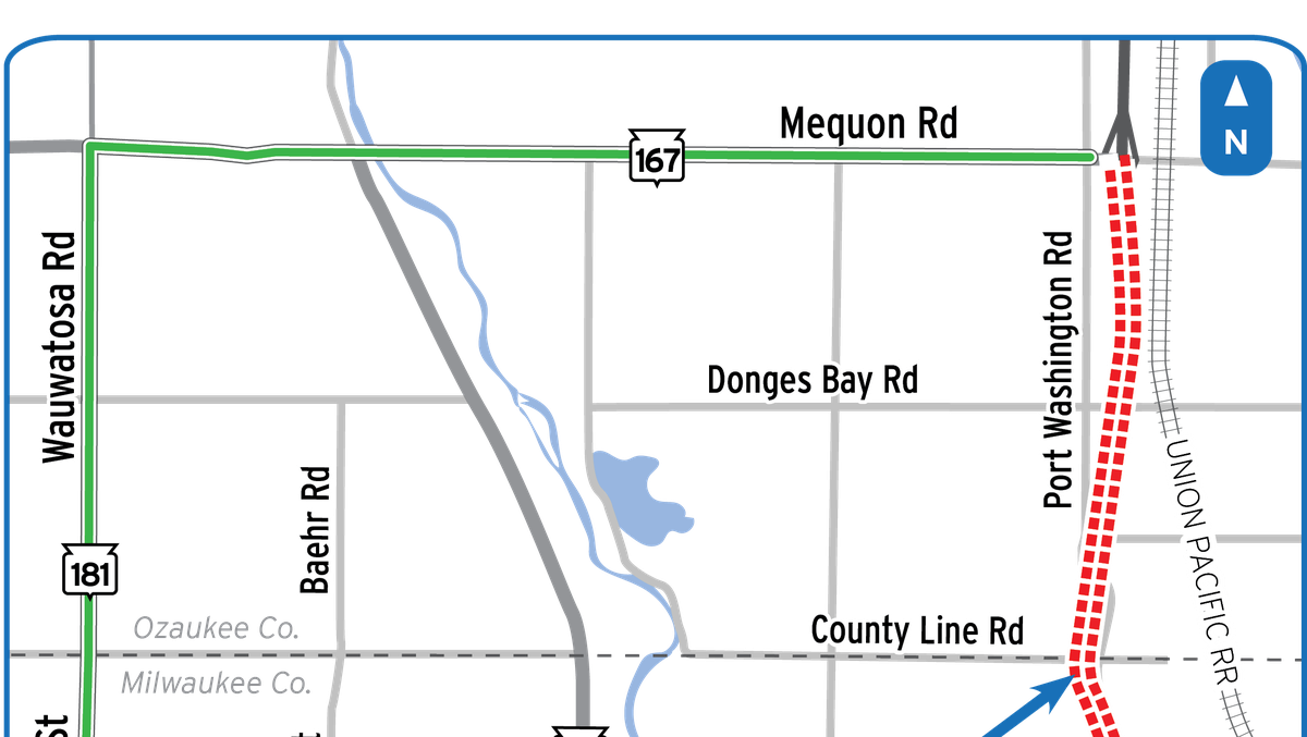 Two week overnight closures on I-43 between Mequon and Brown Deer Road