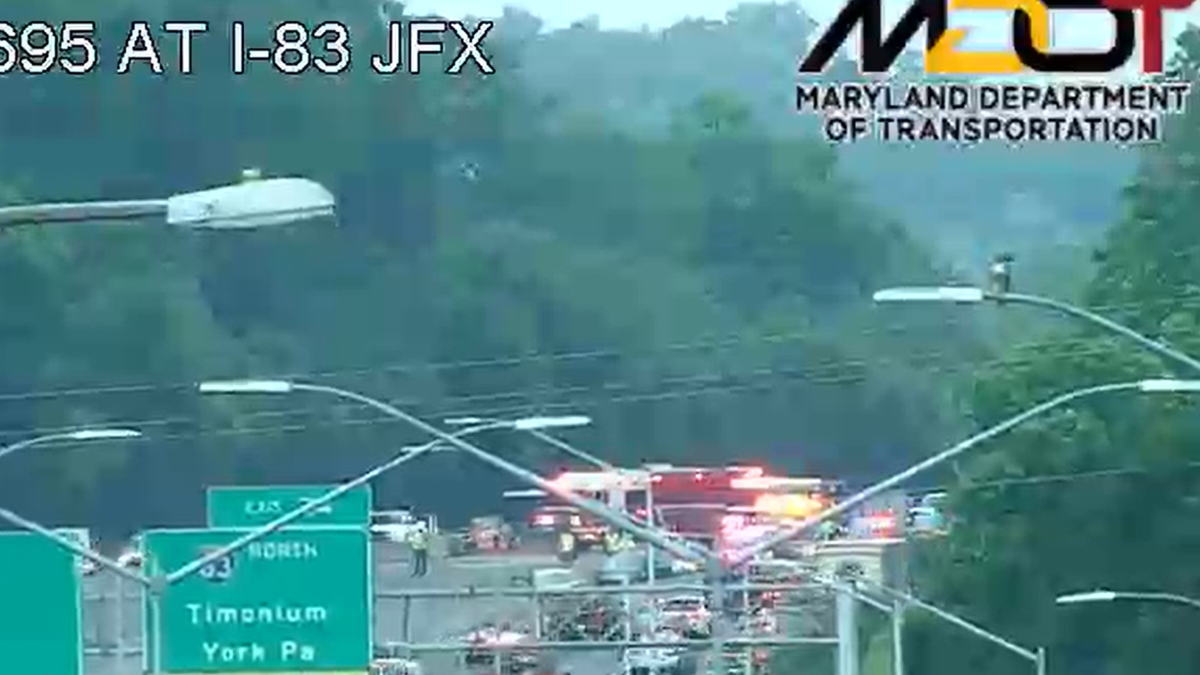 Crash shuts down I-695, delays expected