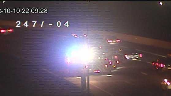 Two left lanes blocked along SB I-75 at the Norwood Lateral