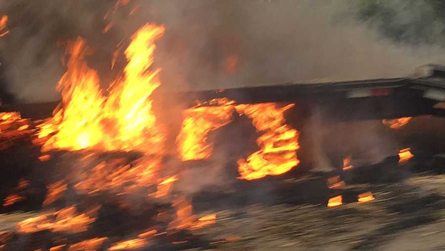 Car fire causing huge backups on I-79 North