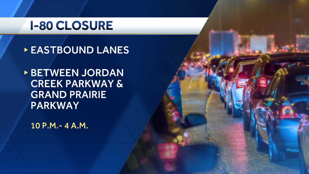 I-80 closing for several hours tonight