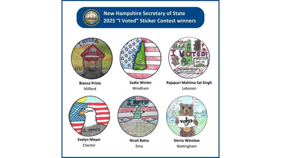 NH secretary of state's office reveals winning 'I Voted' stickers