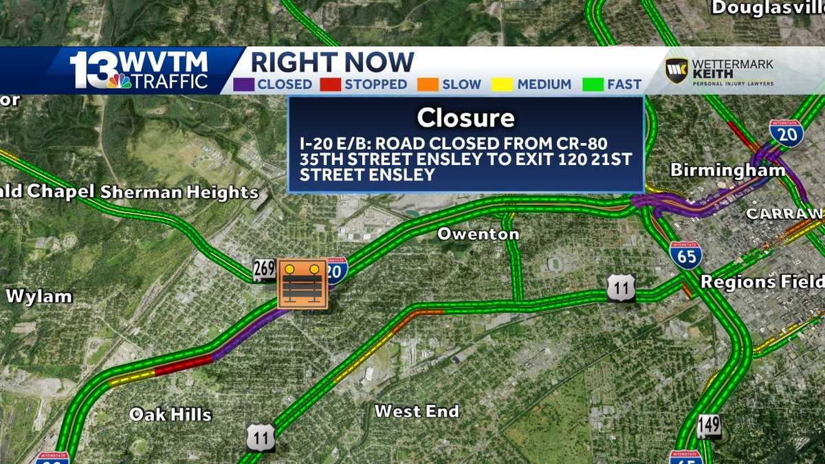 18-wheeler fire shuts down I-20 East in west Birmingham