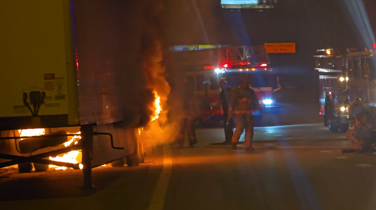 Lanes reopened after semi-truck fire on I-71 south