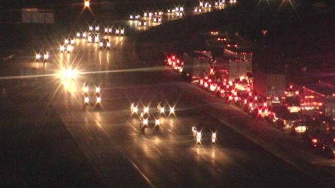 Anti-Trump protesters block freeway in Iowa City