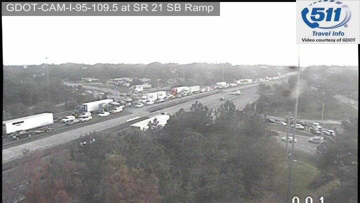 Crash shuts down I-95 northbound near the Georgia/South Carolina state line