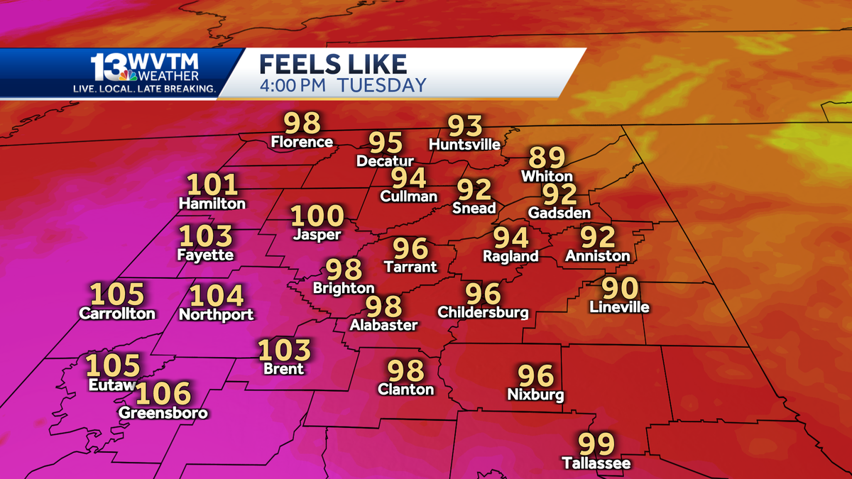 Hot, humid weather with an increasing chance of storms this week