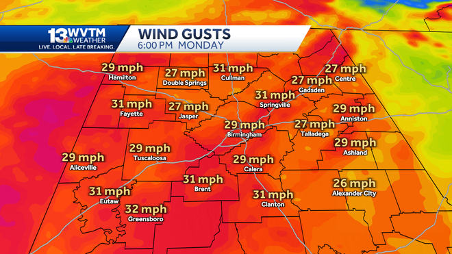 Alabama forecast: More heavy downpours could cause flooding