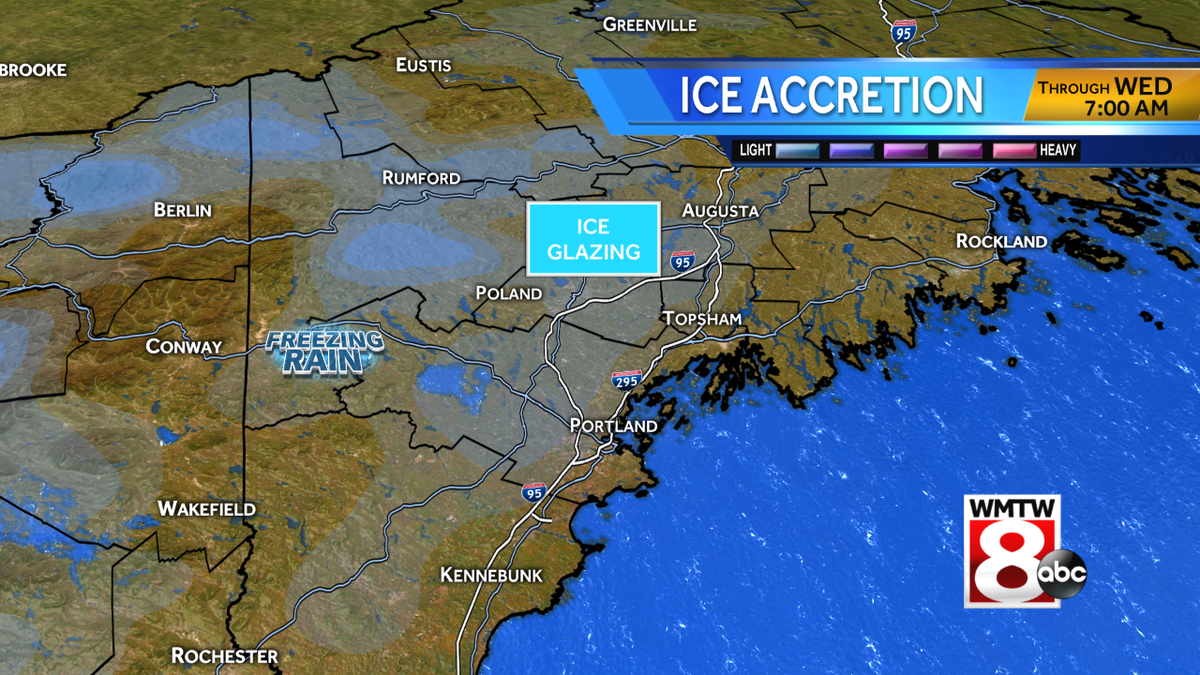 Icy spots possible through Wednesday morning commute