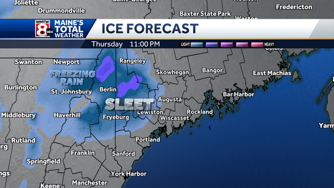 Rain for coastal Maine and snow for the mountains