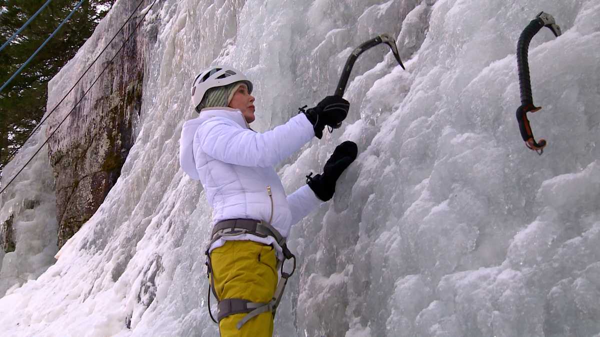 Women team up to take on ice climbing