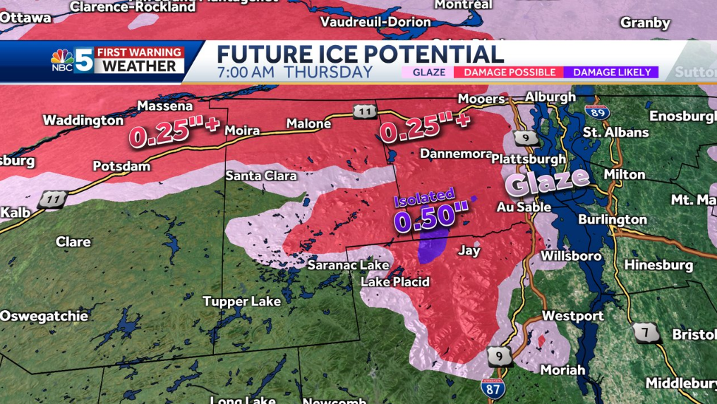 Icy commute in Northern New York after freezing rain