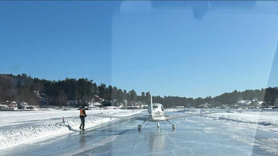 Record on the ice: The Alton Bay ice runway has never been busier