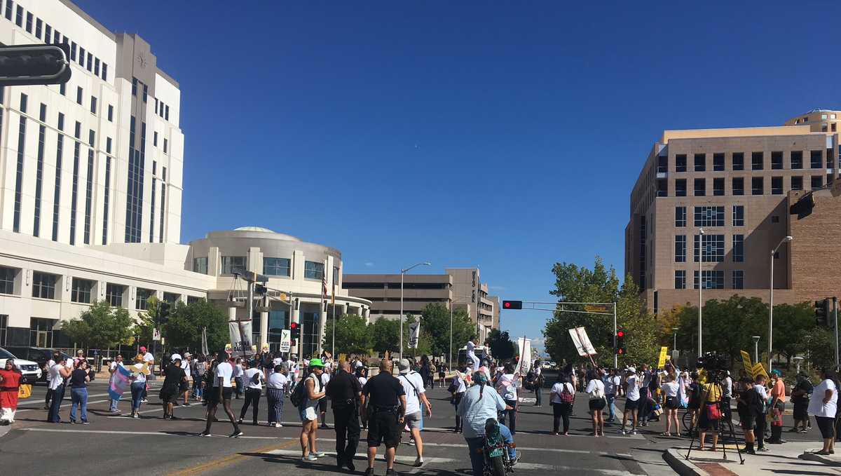 Protesters block Albuquerque streets over transgender death