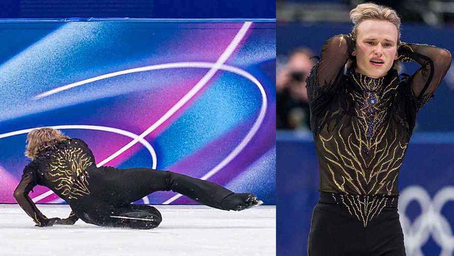 Watch: Malinin falls twice, ‘Quad God’ finishes 8th in free skate