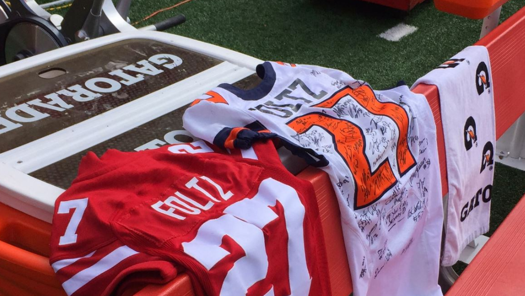 PHOTOS: Opponents honor Sam Foltz throughout season