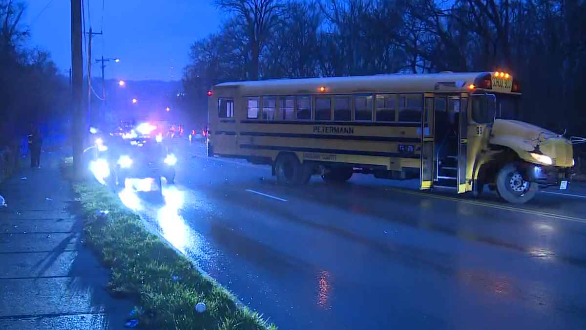 Scene cleared after school bus involved in a crash in Northside